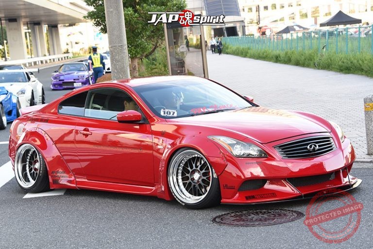 Stancenation 2016 Infiniti G37 hellaflush LB works fender red body at ...