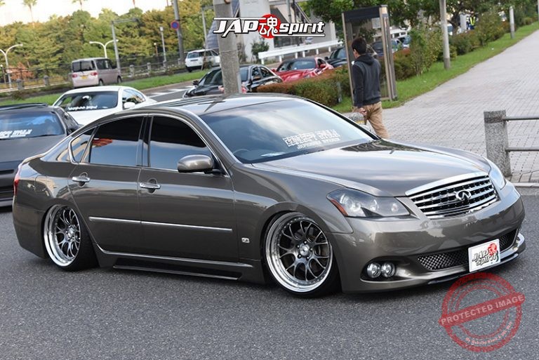Stancenation 2016 Infiniti M35 VIP hellaflush deep grey body at odaiba ...