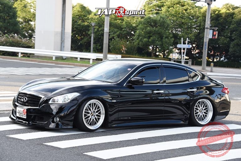 Stancenation 2016 Infiniti Q70 VIP hellaflush black body silver wheel ...