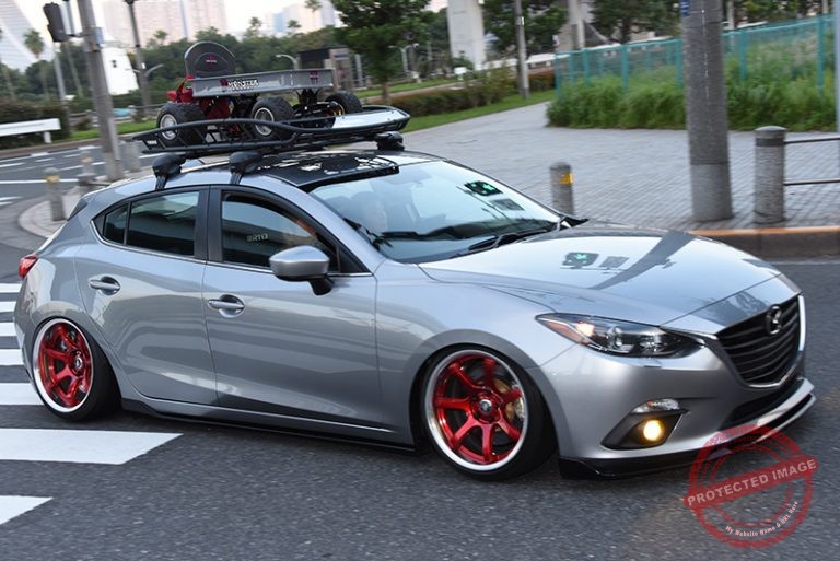 Stancenation 2016 Mazda AXELA 3rd hellaflush siliver body metallic red ...