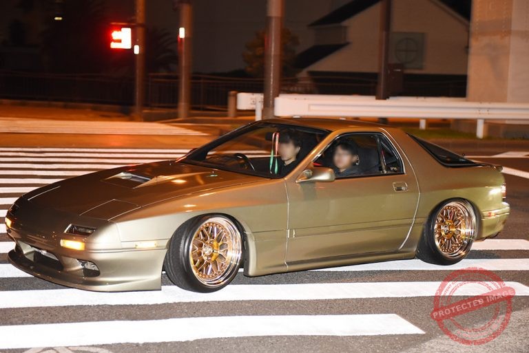 Stancenation 2016 Mazda RX7 FC hellaflush gold colar body & wheel at ...