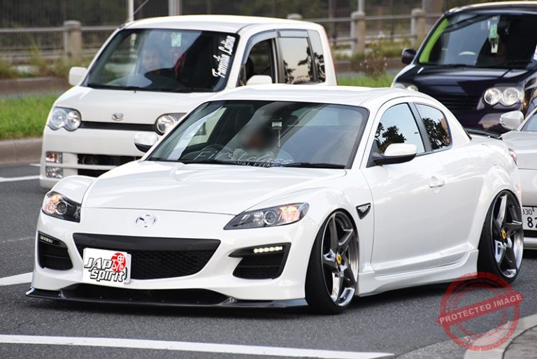 Stancenation 2016 Mazda RX8 hellaflush tsuraichi white body at odaiba ...