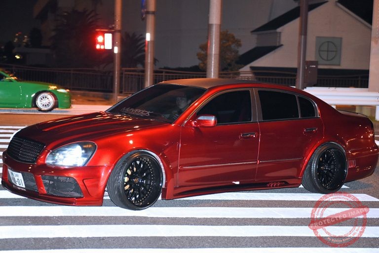 Stancenation 2016 Nissan CIMA F50 red color Maverick custom - JAP SPIRIT