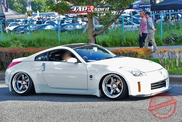 Stancenation 2016 Nissan Failady Z33 tsuraichi white body at odaiba ...