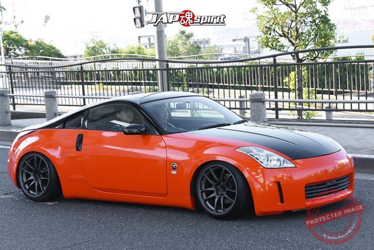 Stancenation 2016 Nissan Fairlady Z33 hellaflush orange & black tone ...