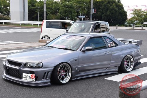 Stancenation 2016 Nissan Skyline GTR R34 hellaflush drift car team one ...