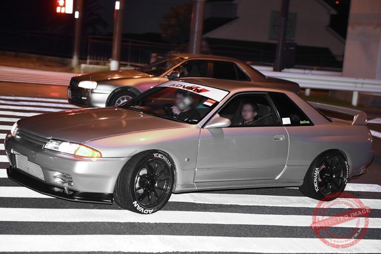 Stancenation 2016 Nissan skyline R32 silver body Yokohama gomu tire at ...