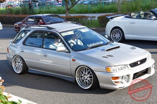 Stancenation 2016 Subaru Impreza 1st wagon hellaflush silver body subie ...