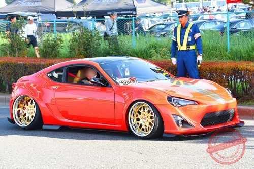 Stancenation 2016 Toyota GT86 hellaflush tsuraichi gold wheel red body ...