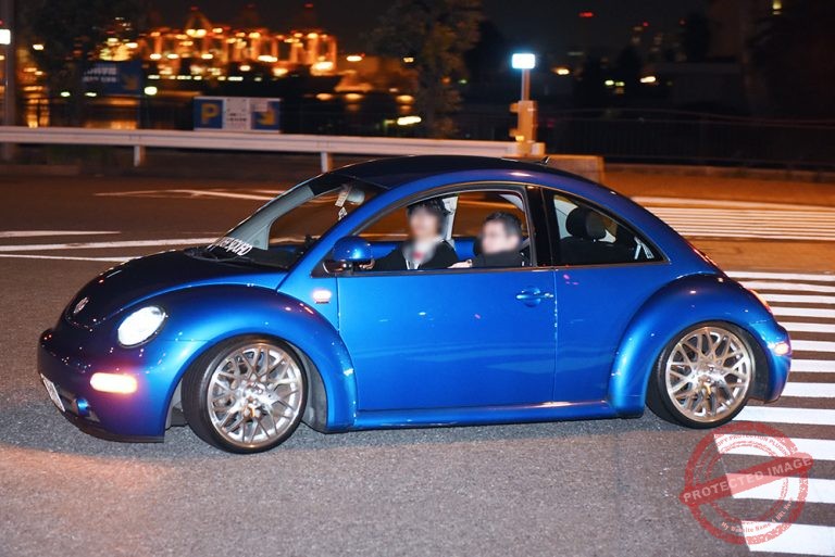 Stancenation 2016 VW New Beetle blue hellaflush at odaiba - JAP SPIRIT